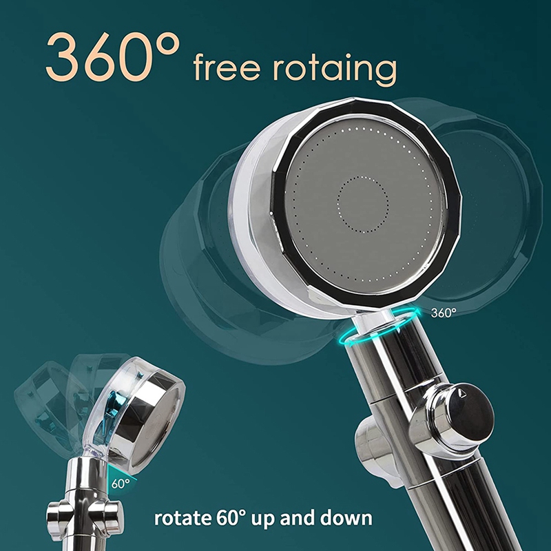 High Pressure Shower Heads, Handheld Turbo Fan Shower,Hydro Jet Shower ...
