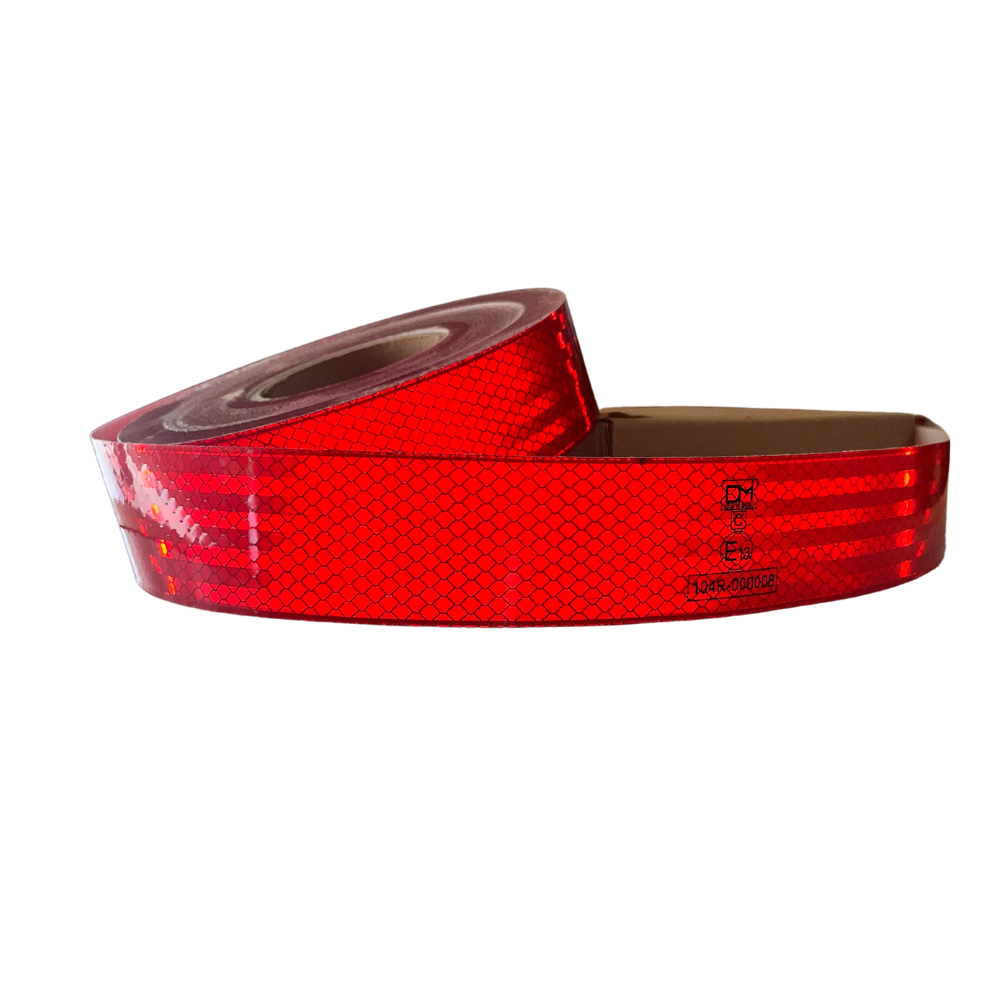 สติ๊กเกอร์สะท้อนแสง สีแดง (มาตรฐานกรมขนส่ง UNECE R104.00) ขนาด 2 นิ้ว ...