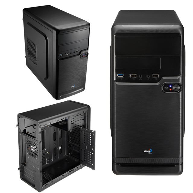027.ATX Case (NP) AeroCool QS-182 (Black) - Cantinflas - ThaiPick