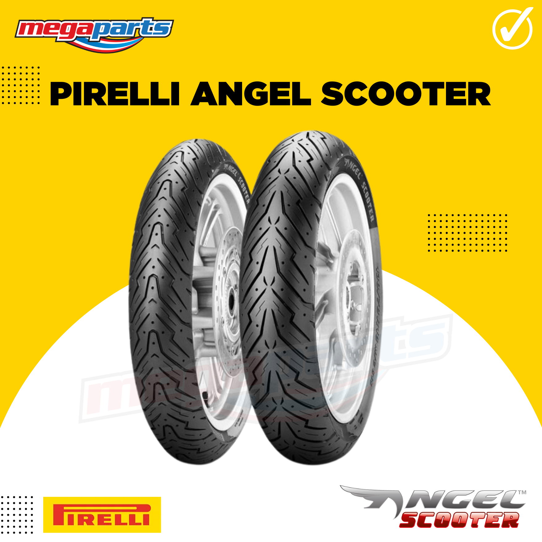 ยางมอเตอร์ไซค์ Pirelli ANGEL SCOOTER พิเรลลี่ แองเจล สกู๊ตเตอร์ ...