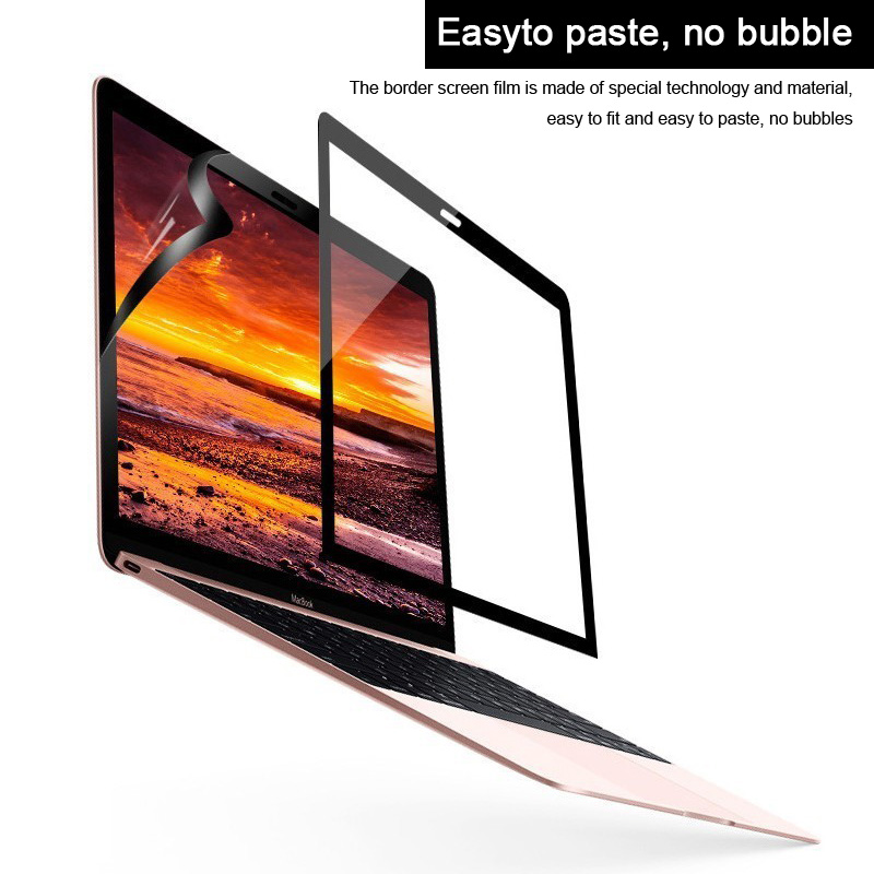 Black frame Screen sticker HD Anti Scratch Screen Protector for MacBook ...