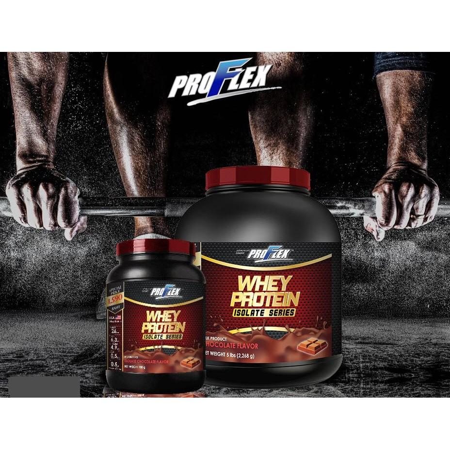 EXP 010521 Proflex Whey Protein Isolate Chocolate 5 lbs + Shaker 400 ml ...