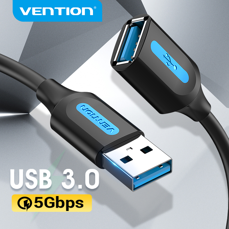 Vention สายพ่วง USB 3.0 Extension Cable Extender Data Cord for PC Smart TV SSD USB HUB Fast ...
