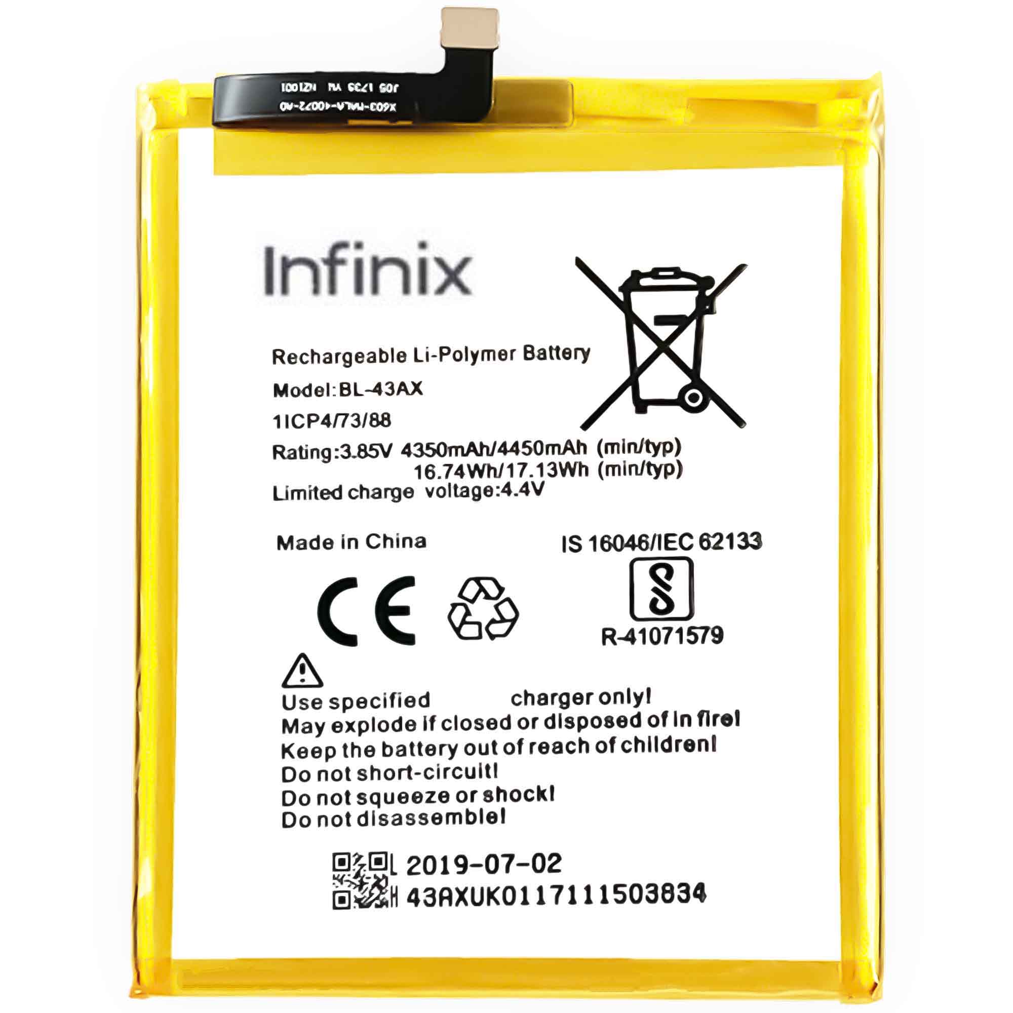 แบตเตอรี่ แท้ infinix Zero 5 X603 / Zero 5 Pro X60B battery แบต BL-43AX ...