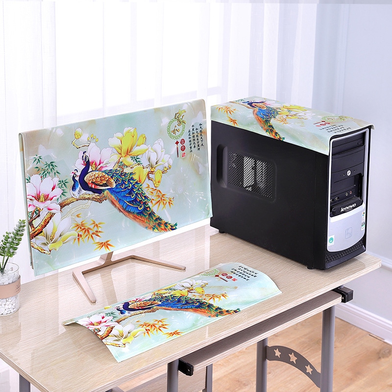 Dust cover set of desktop computer integrated LCD screen display ...