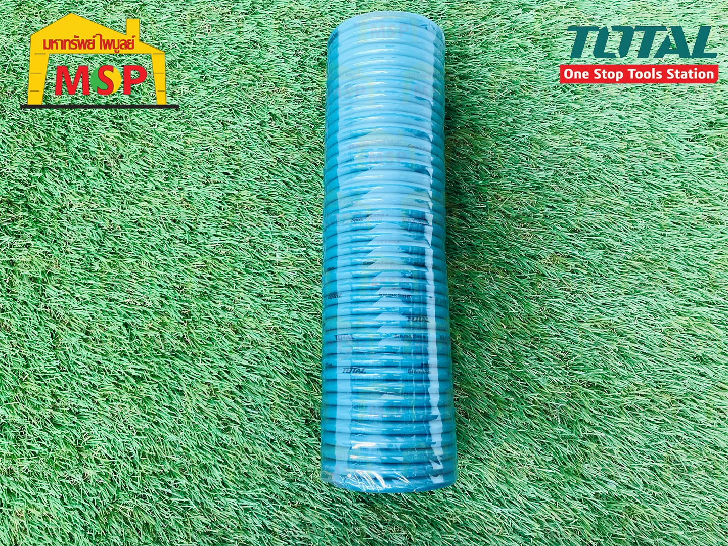 Total สายลม PU สีเขียว แบบขดสปริง5 x 8 มม. ยาว 10 เมตร พร้อมคอปเปอร์ ...