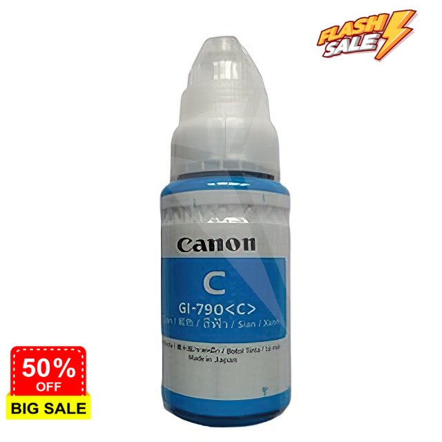 จัดส่งจากกรุงเทพหมึกเติม CANON INK # GI-790 หมึกขวดแท้ 4 สี BK / C M Y สำหรับ Pixma G1010 G2010 ...