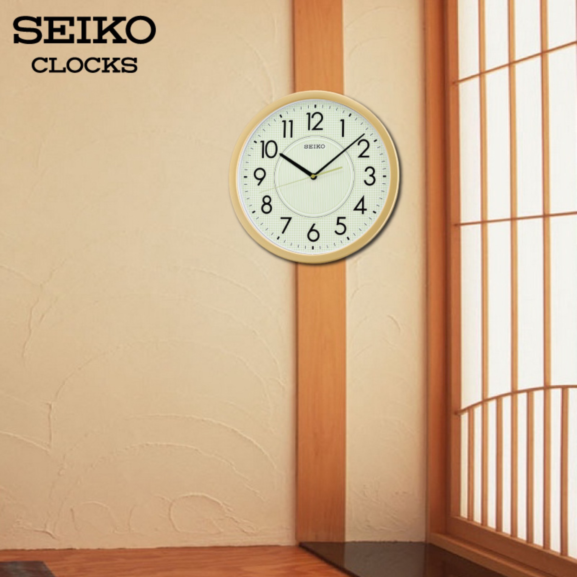นาฬิกาแขวนผนัง ตัวเรือนพลาสติก SEIKO รุ่น QXA629G สีทอง QXA629S สีเงิน ...