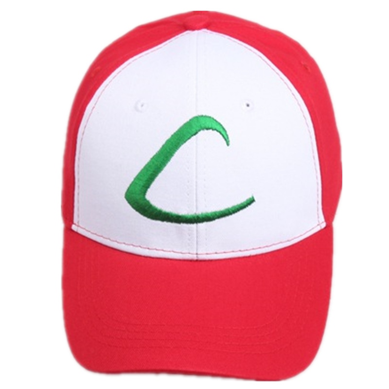 Ash Ketchum Cosplay Hat Embroidery Baseball Cap Adjustable 323286 ...