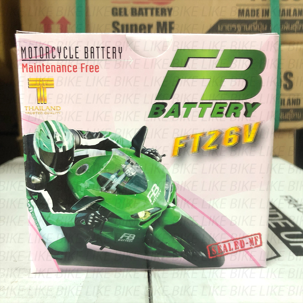 ลอตใหม่ล่าสุด FB FTZ6V (12V 5.3Ah) แบตเตอรี่มอเตอร์ไซค์ แบตเตอรี่แห้ง ...