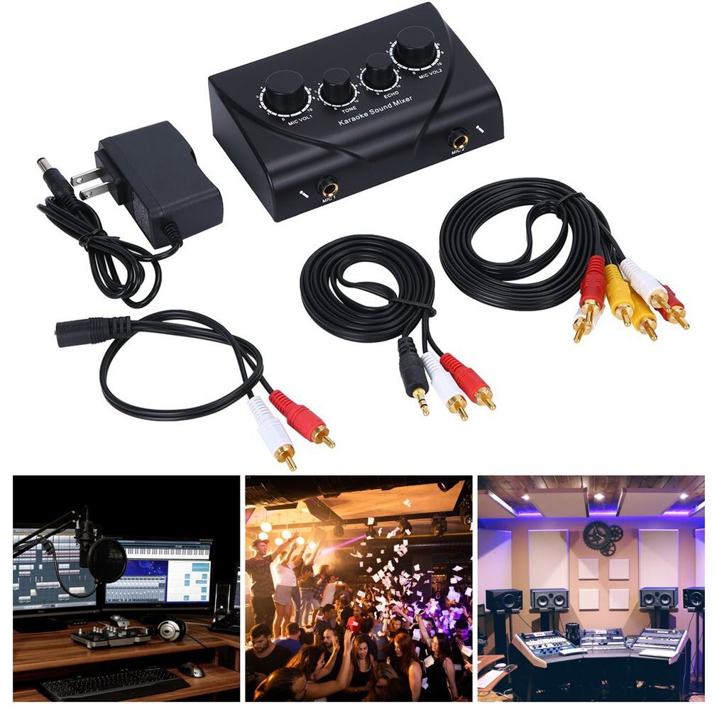 110-240V Adapter Karaoke Sound Mixer Professional Audio System Portable ...