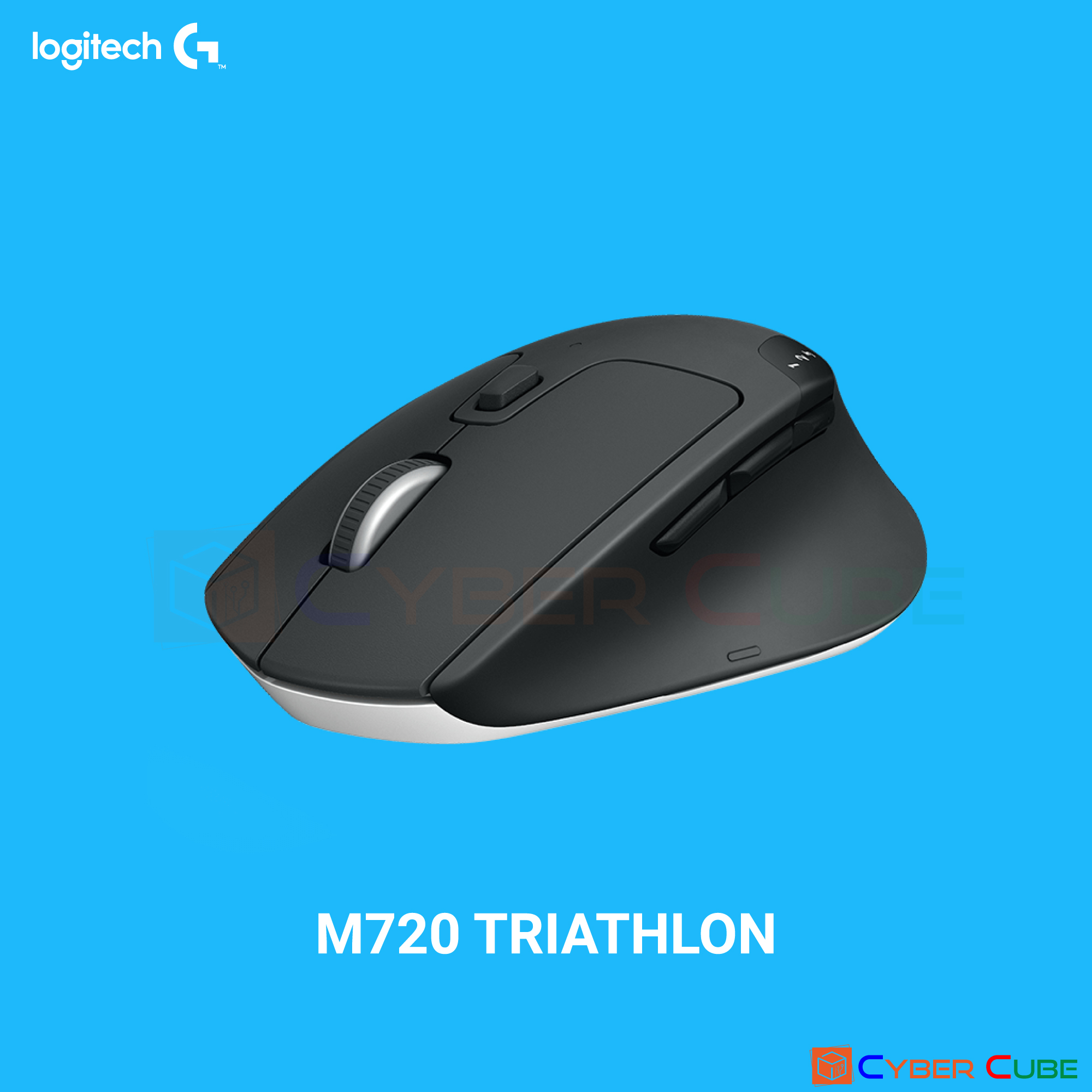 Logitech M720 Triathlon (Multi Computer x3) Mouse เมาส์ไร้สายสำหรับใช้ร่วมหลายอุปกรณ์ [Black ...