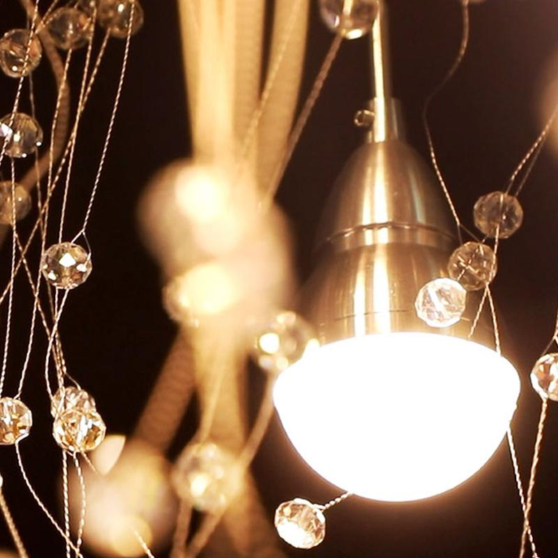 Crystal Ceiling Lights Indoor Lighting LED Modern Led Meteor Rain ...