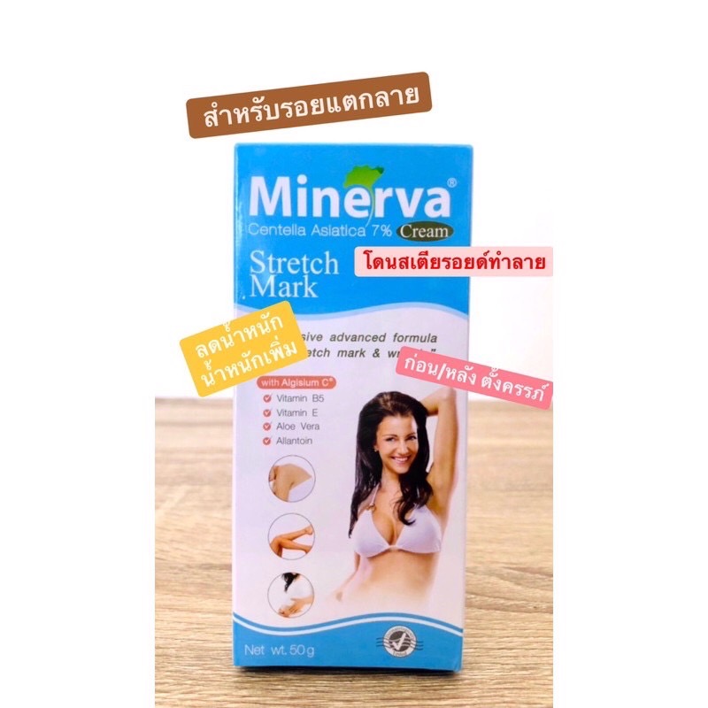 (Exp.02/11/2023) MINERVA STRETCH MARK CREAM ครีมสำหรับรอยแตกลายสูตร ...