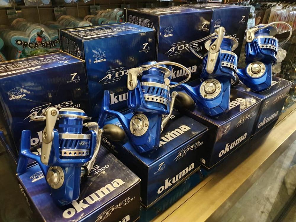 6.6 รอก Okuma AZORES BLUE 4000/5500/6500/8000 รอกทะเล อัดสวาย อัดบึก ...