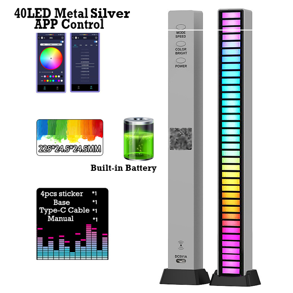 Hot FTOYIN LED Music Rhythm Light Type-C RGB Sound Music โคมไฟ APP ...