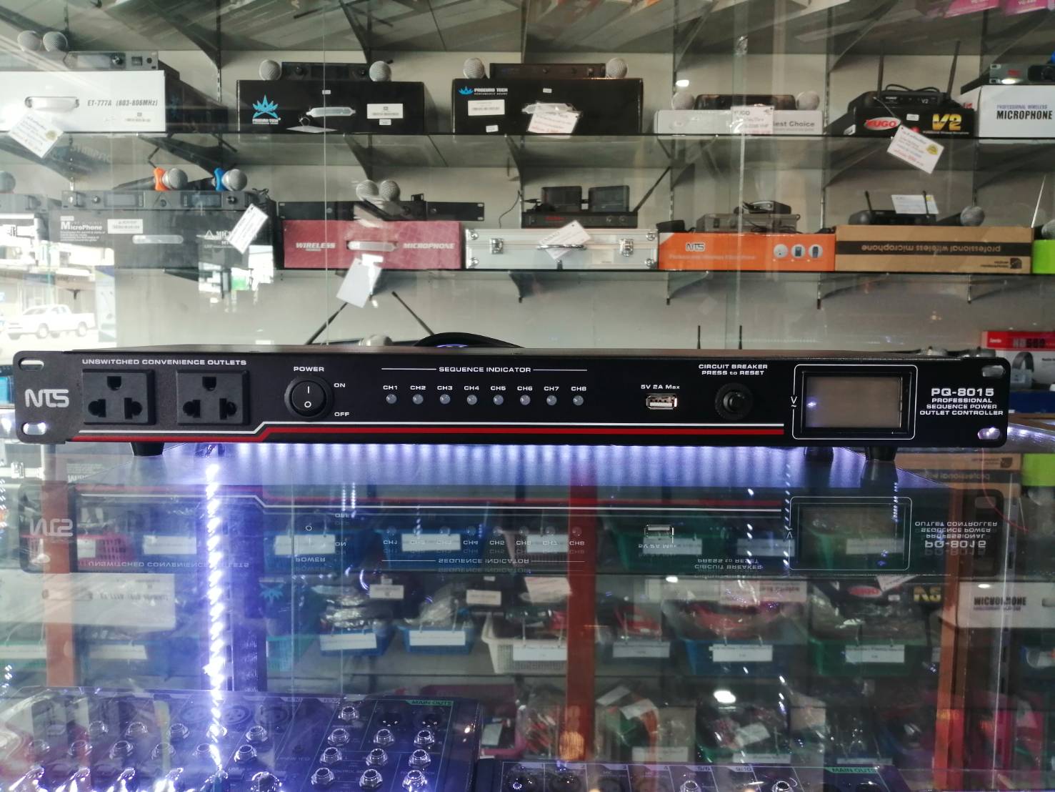 NTS : PQ-8015 Sequence Power Distributor ปลั๊กไฟติดแร็ค (แถมฟรี หลอกไฟ LED 2 ชิ้น) - ATA GLOBAL ...
