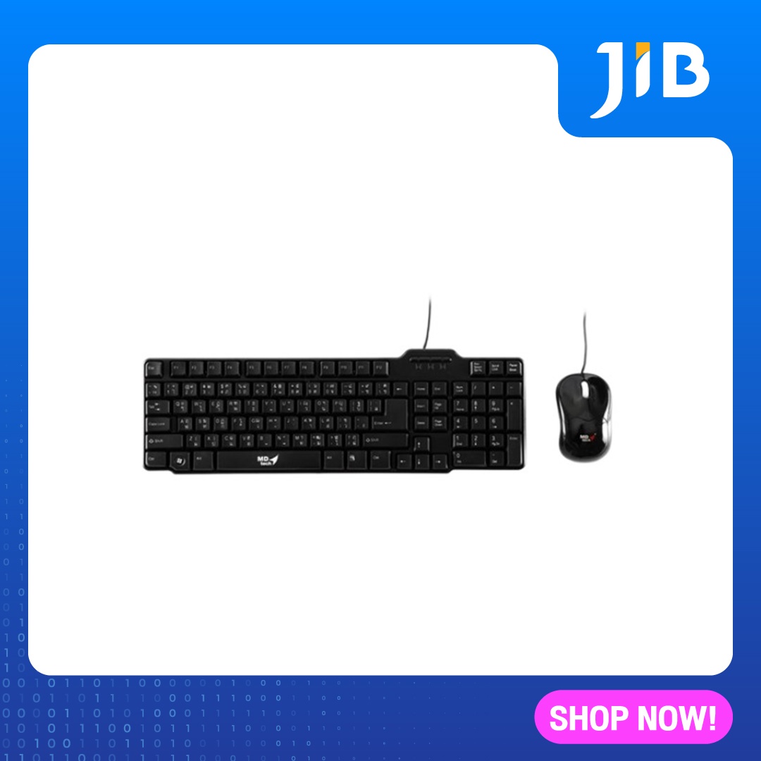 JIB KEYBOARD & MOUSE (คีย์บอร์ดและเมาส์) MD-TECH KB117 (EN/TH) & M27 ...
