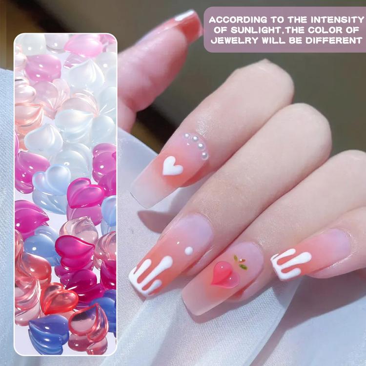 3d Hearts For Nails Mixed 3D Heart Nail Art Decals Charms For Nails ...