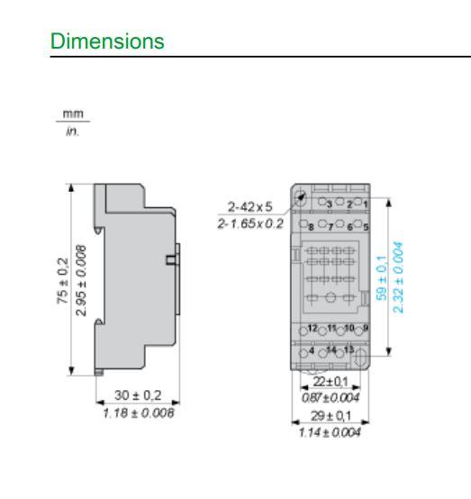 RXZE1M4C - Schneider Electric - ซ็อกเก็ตรีเลย์ (Relay Socket) - จำหน่ายโดย Factomart.com - 14 ขา ...