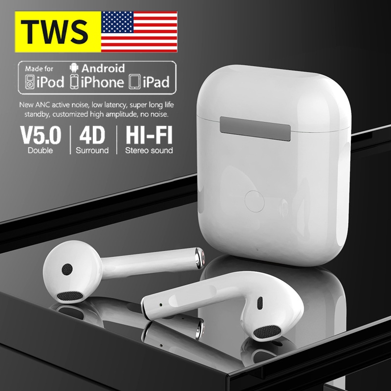 Original i12 TWS Wireless Headphones Bluetooth Earphone Sport Earbuds ...