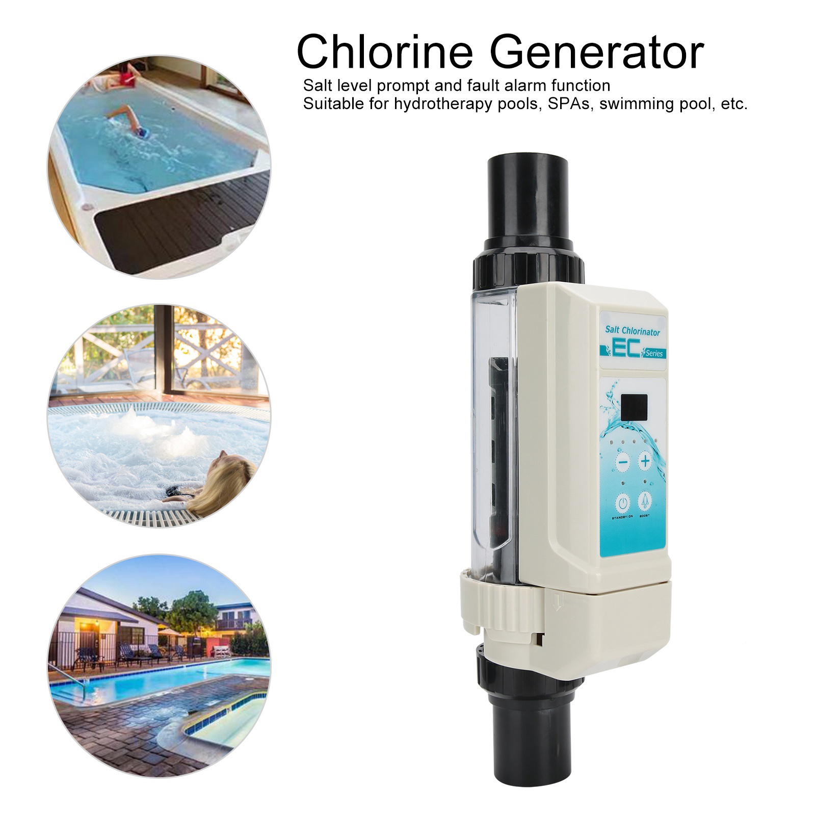 16gh Saltwater Chlorine Generator Electrolysis Salt Chlorinator for ...