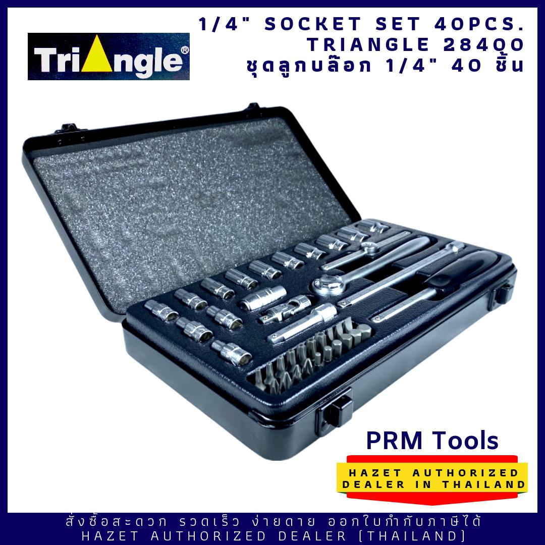 TRIANGLE Unigrip System 28400 socket set 1/4" 40 pcs. ชุดลูกบล๊อก 1/4 ...