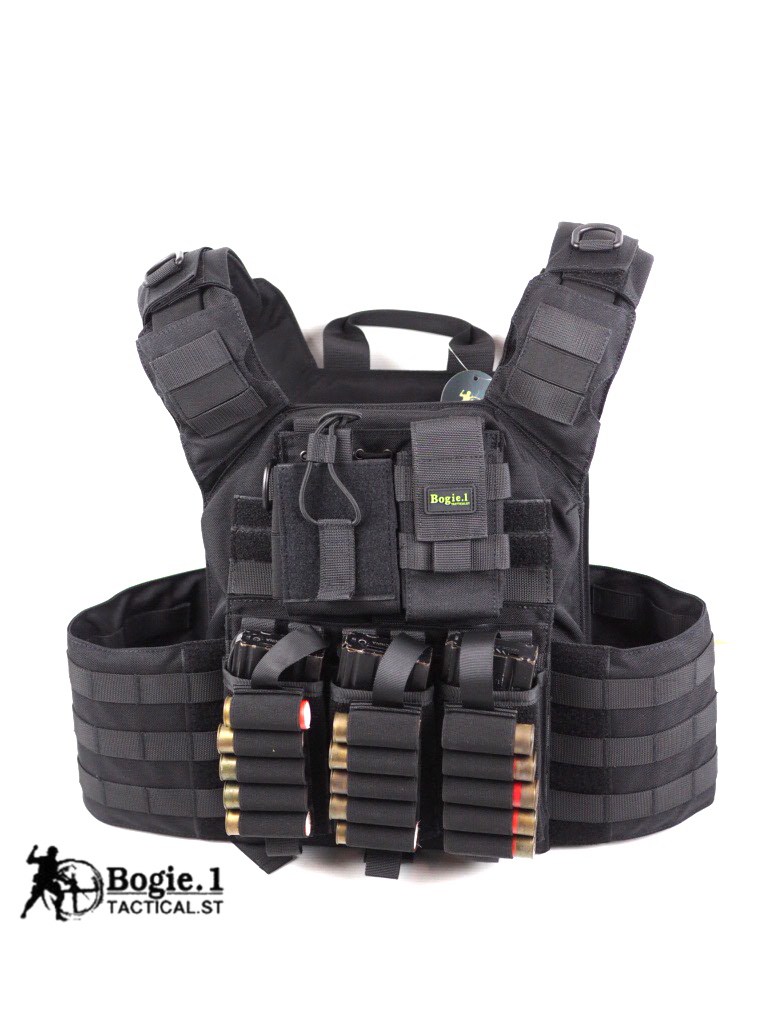 เสื้อเกราะ เสื้อเกราะทหาร เสื้อเกราะอ่อน แบรนด์ Bogie1 รุ่น 3 แมก Pro สีดำ - Tactical1688 - ThaiPick