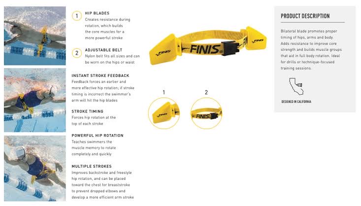 FINIS HYDRO HIP TRAINING EQUIPMENTS อุปกรณ์การฝึกซ่อมว่ายน้ำ ...