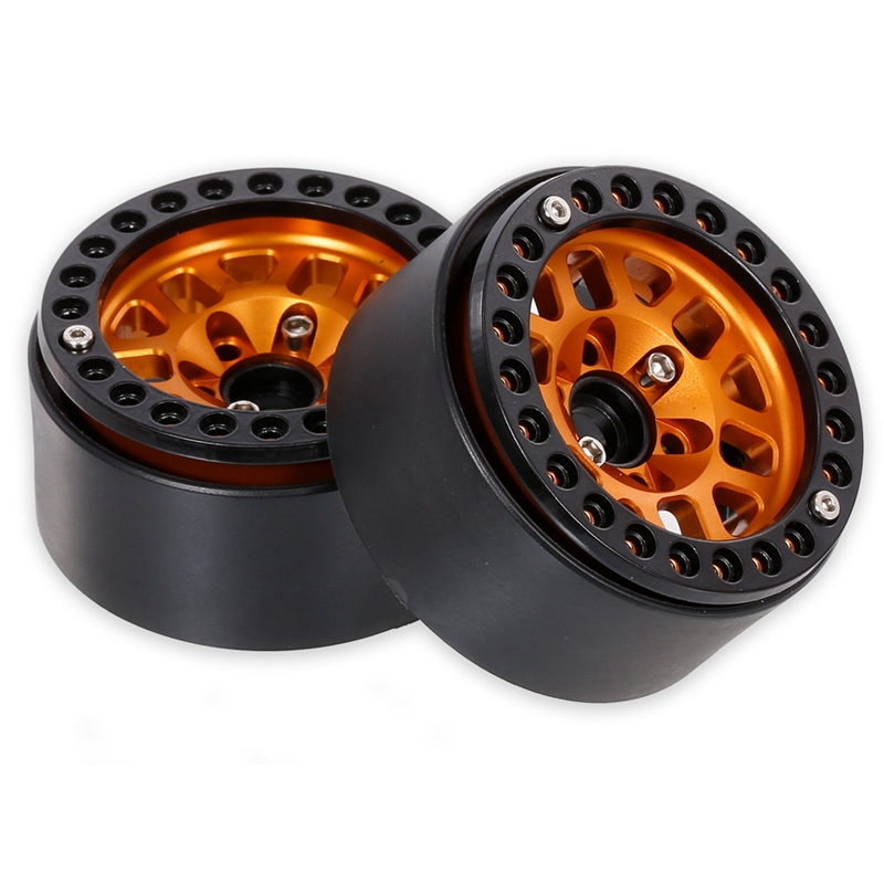 4PCS 1.9 Metal Beadlock Wheel Hub Rim for 1/10 RC Crawler Axial SCX10 90046 AXI03007 Traxxas ...