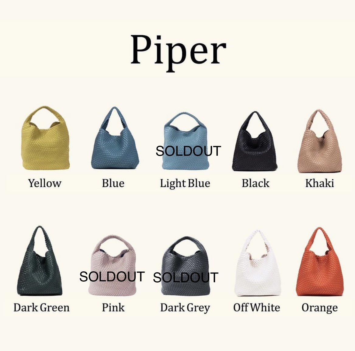 Sugar Monday กระเป๋าสะพาย PIPER TOTE BAG หนังสานHandmade Premium PU ...