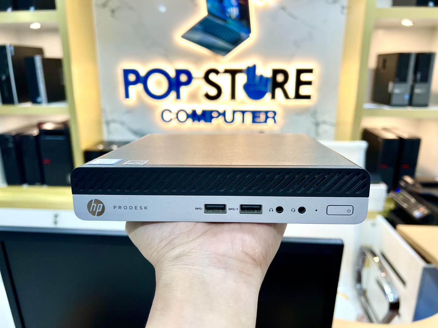 HP ProDesk 400 G3 Mini PC i5 Gen 6 Ram 8 GB SSD 256 GB จอ HP V223 ขนาด ...