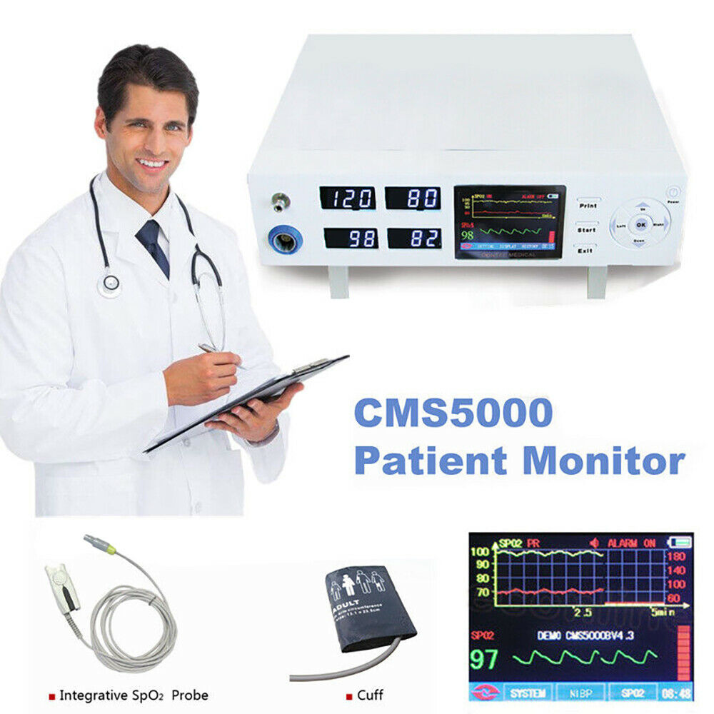 Contec CMS5000 เครื่องวัดความดันโลหิตสัญญาณชีพการตรวจสอบผู้ป่วย (NIBP ...