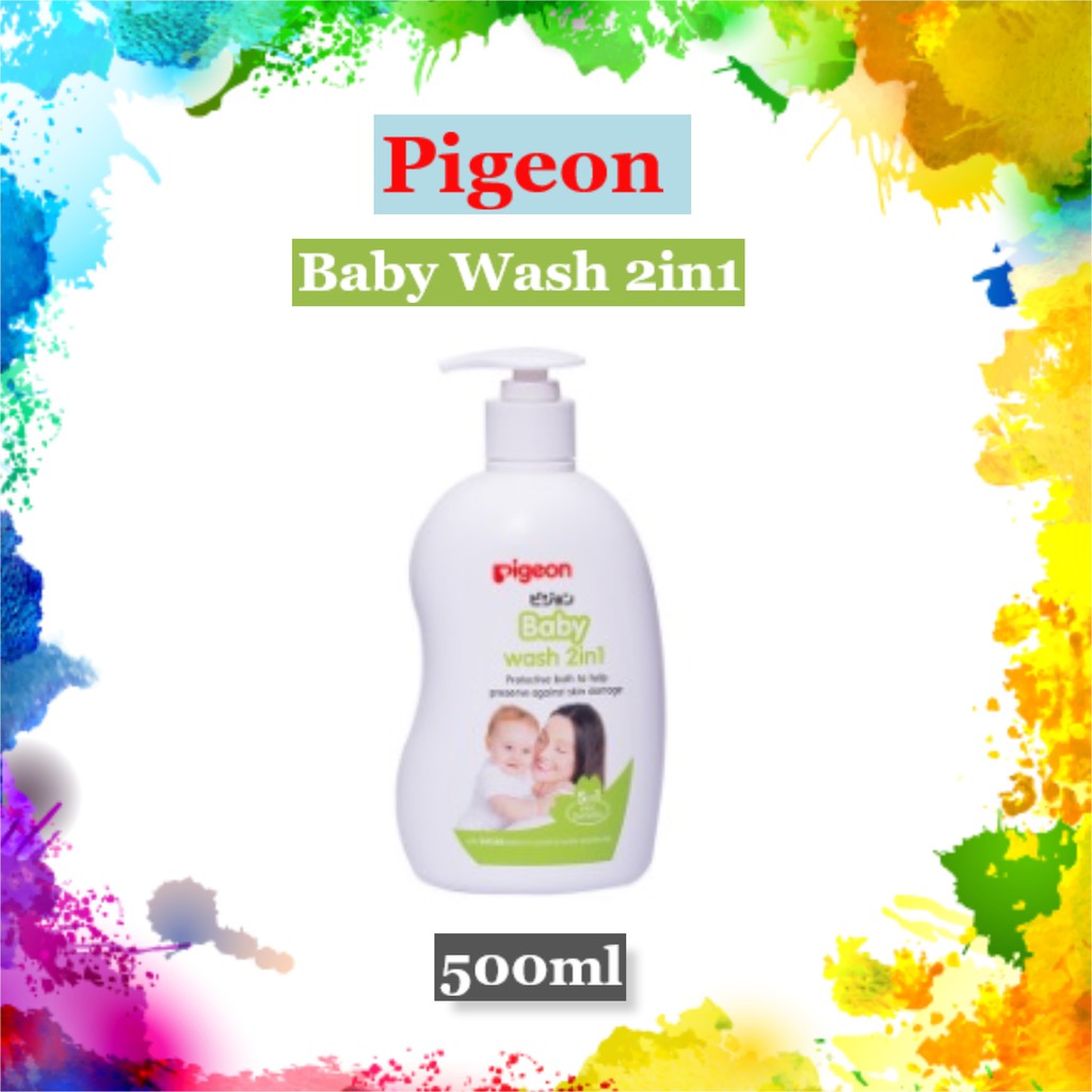 Pigeon baby wash 2in1 พีเจ้น สบู่เหลวอาบน้ำและสระผม ผสมซากุระสกัด 500 ...