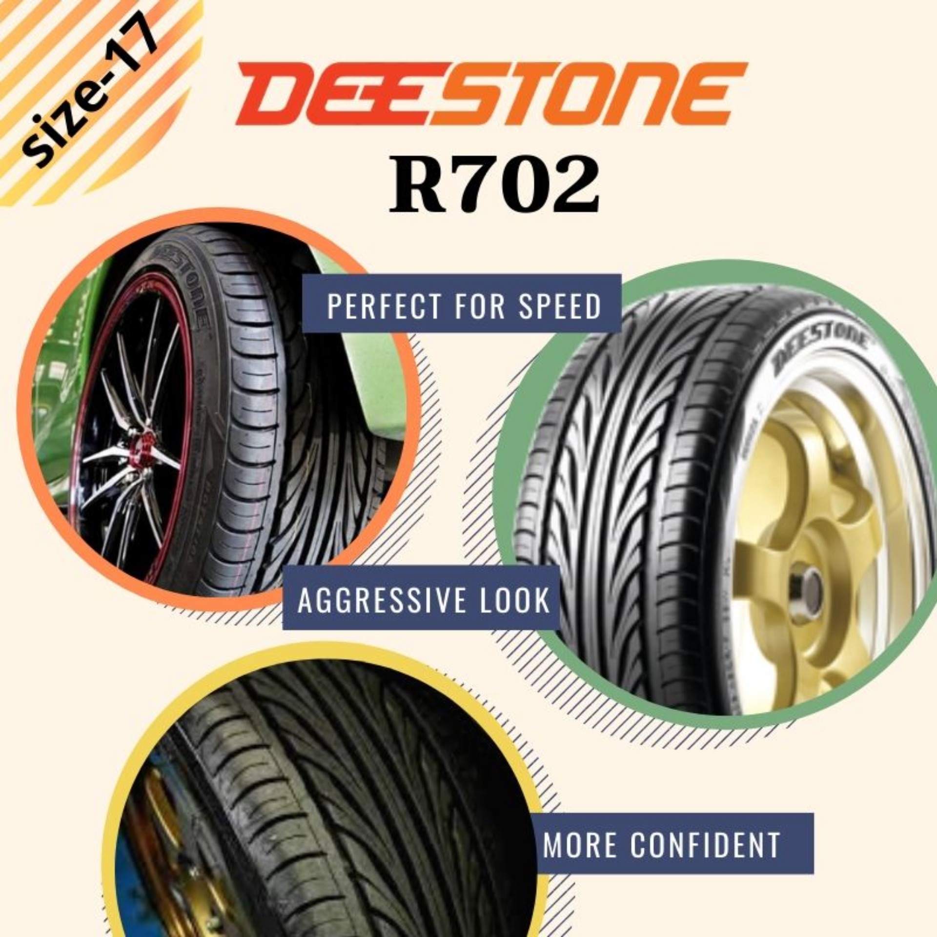 ยางรถยนต์ดีสโตน Deestone ยางรถยนต์ขอบ20 รุ่น Carreras R702 ขนาด 265 ...