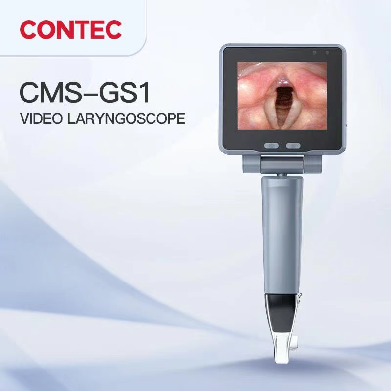 CONTEC Portable Video Laryngoscope 3 Blades Airway Intubation Handle ...