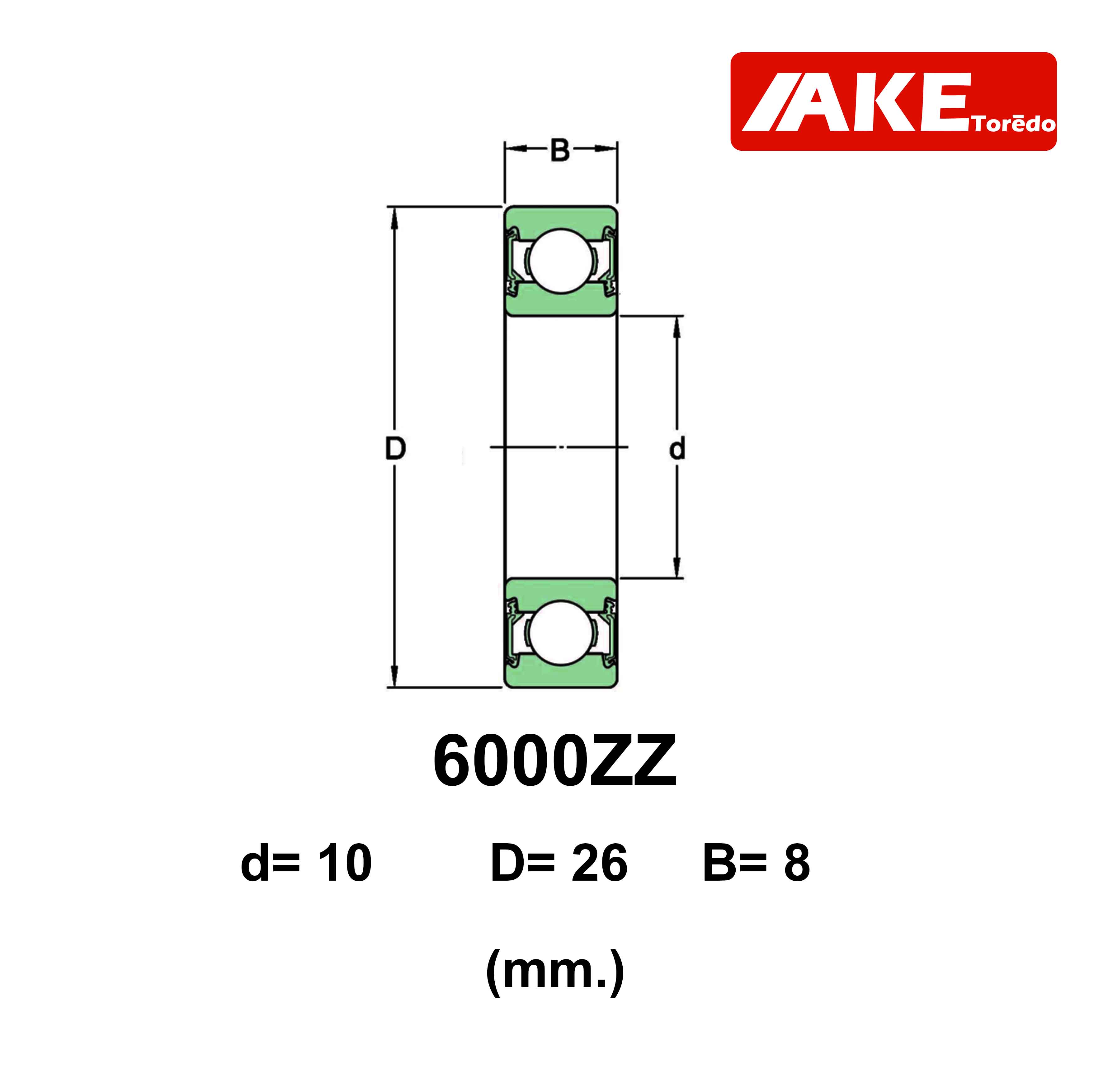 6000Z 6001Z 6002Z 6003Z 6004Z 6005Z ลูกปืนฝาเหล็ก 2 ข้าง ( DEEP GROOVE ...