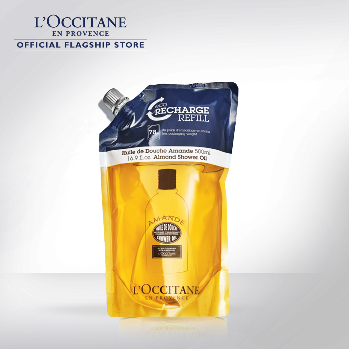 สินค้าขายดี LOccitane Almond Shower Oil Eco-Refill 500ml ล็อกซิทาน ออยล์อาบน้ำ อัลมอนด์ ชาวเวอร์ ...