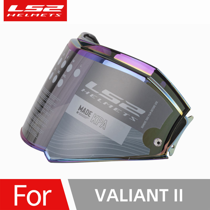 LS2 Valiant II หมวกกันน็อค Visor โครเมี่ยมสีแดงสายรุ้งเลนส์เหมาะสำหรับ ...
