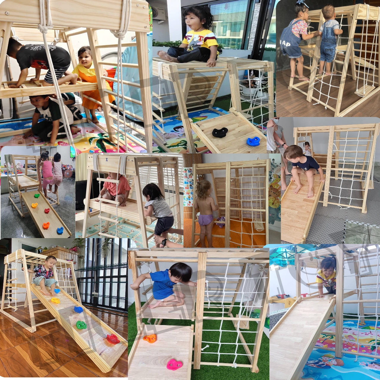 Jungle Gym Climbing Frame JG125M อุปกรณ์ปีนป่าย ชุดปีนป่าย สไลเดอร์ 2 ...