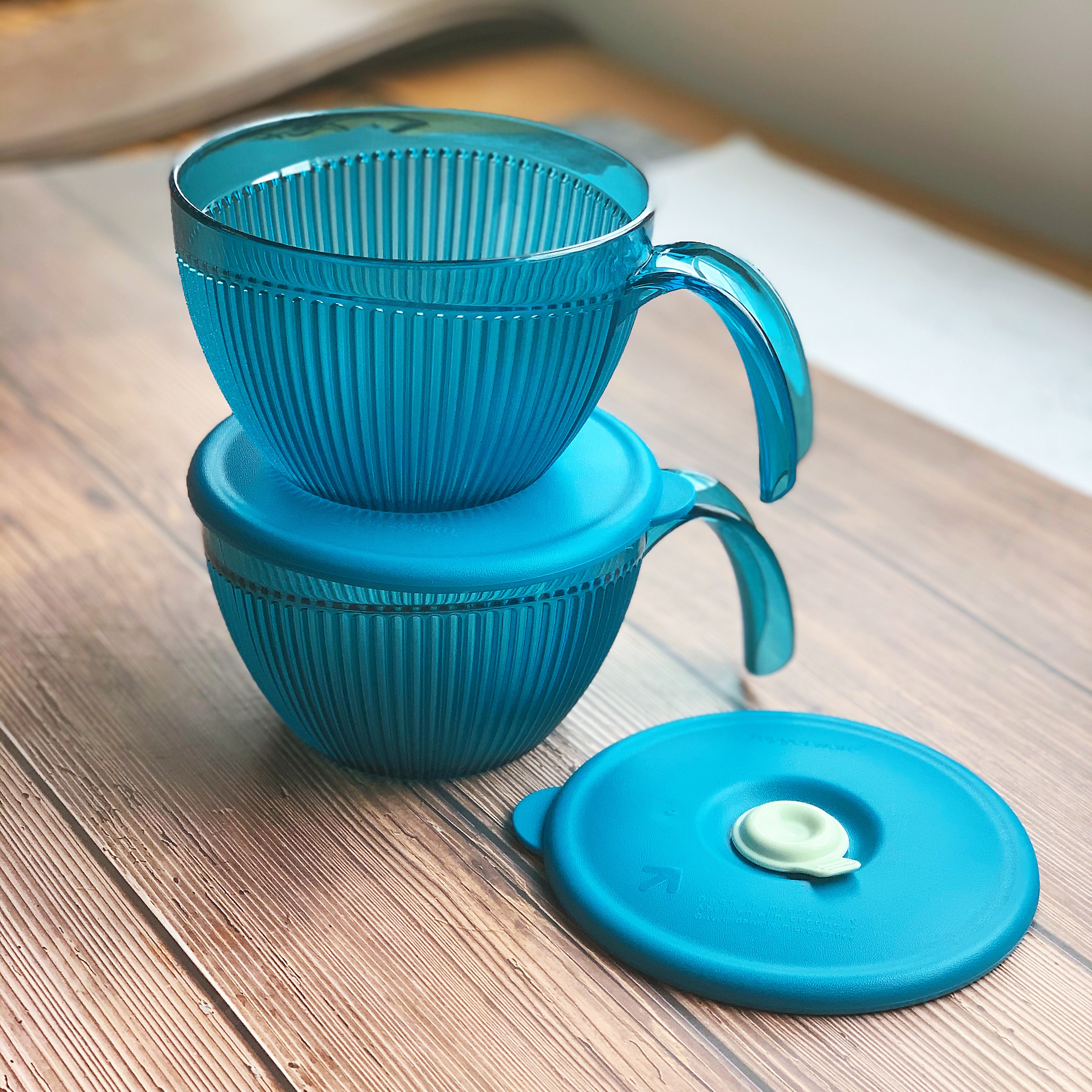 Tupperware Banquet Microwave Soup Bowl Square Meal Preparation Box 2 ...