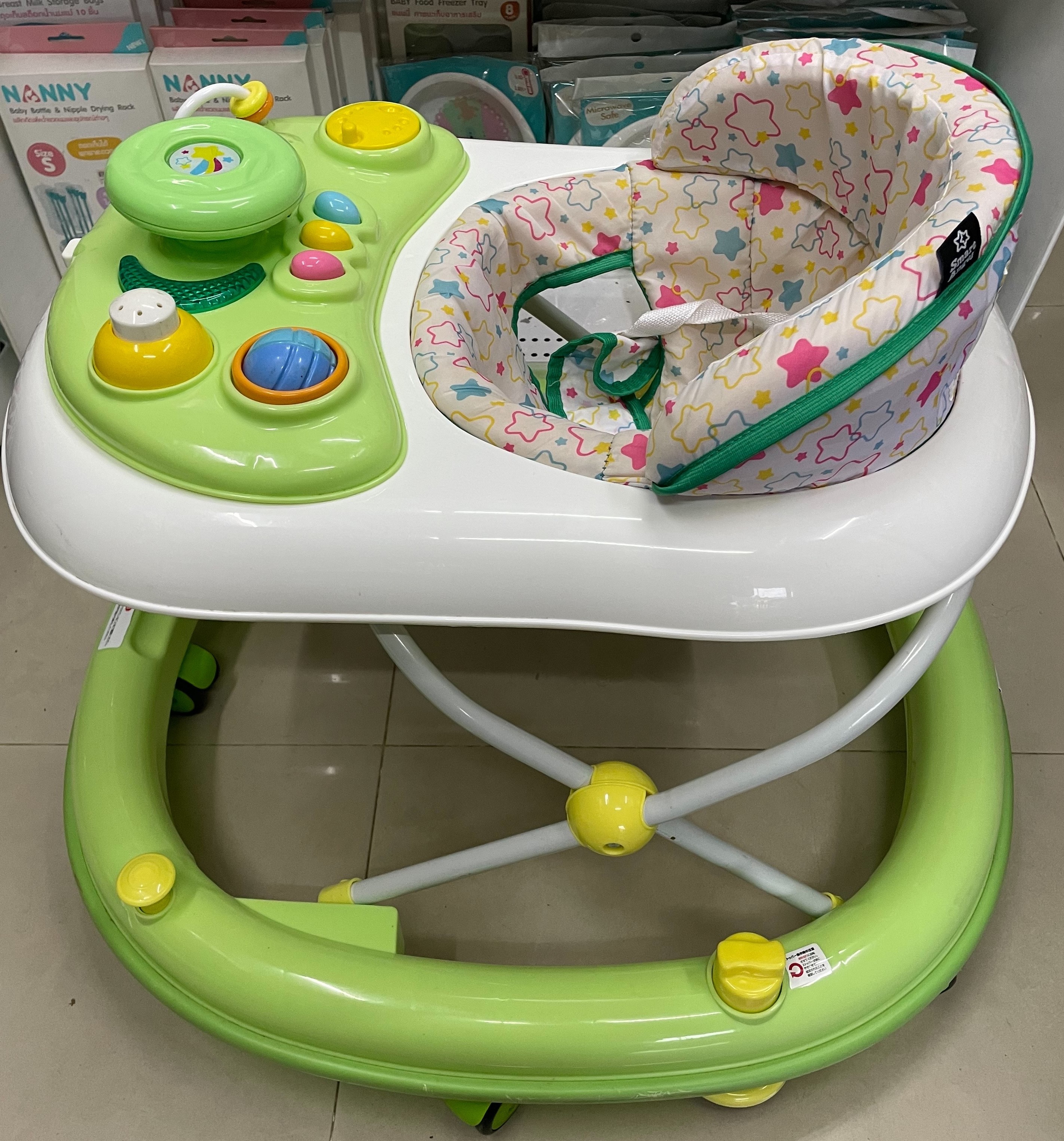 หัดเดินกลม Smart Angel ปรับระดับได้ มีขาตั้ง สภาพสวย 90(มือสองญี่ปุ่น ...