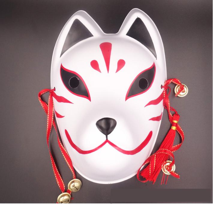 Adults Japanese Anime Black White Visible Adjustable Mask Helmet ...