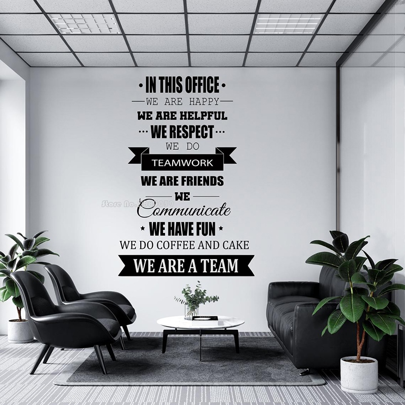 HD HD high quality In This Office Wall Decals Teamwork Quote Wall ...