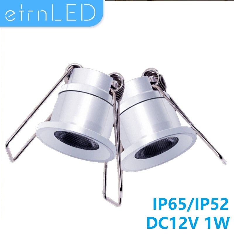 etrnLED 12V 1W Small Spot Led IP65 Waterproof Downlight Recessed Dimmable for Kitchen Sauna Bath ...