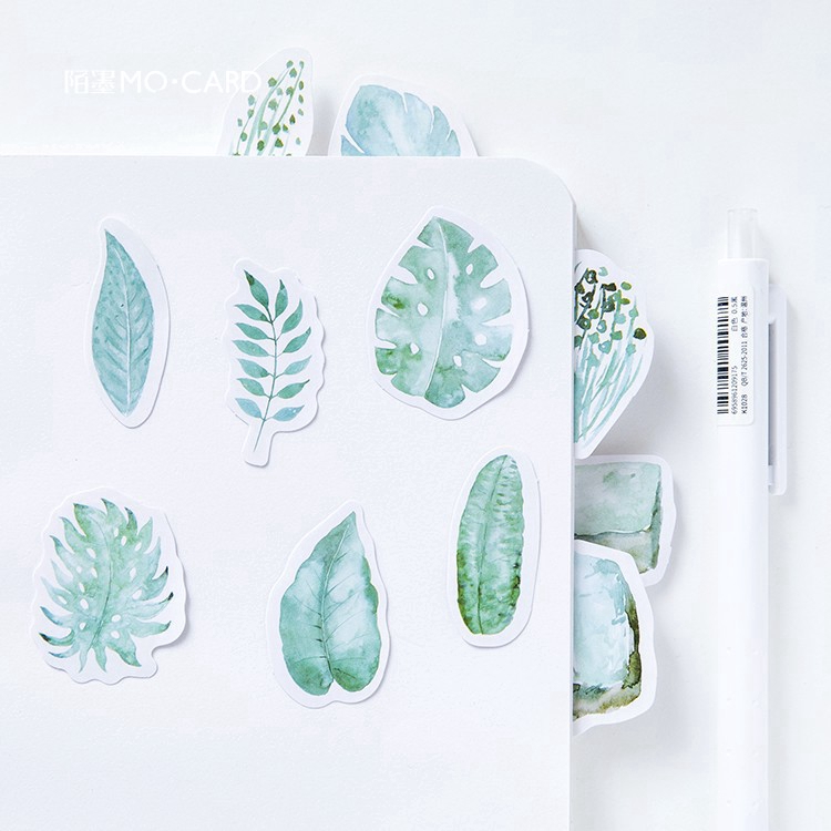 45 Pcs Kawaii Cute Mint Diary Journal Stationery Flakes Scrapbooking ...