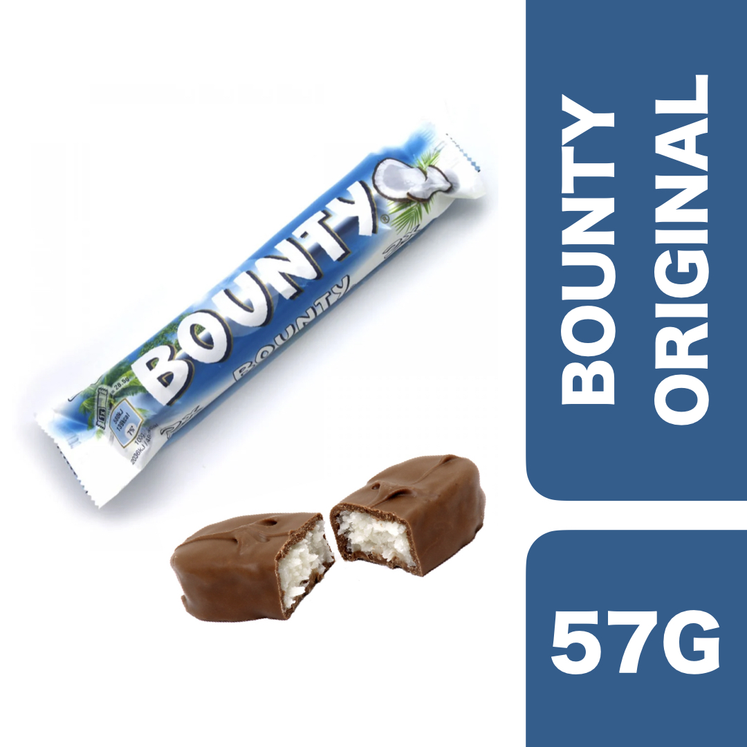 Bounty Chocolate Bar 57g ++ บาว์นตี้ ช็อกโกแลตบาร์ 57 กรัม | Lazada.co.th