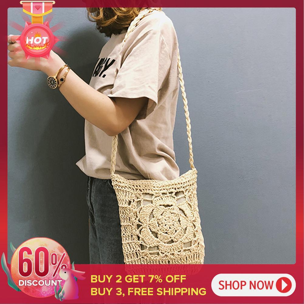 welcomehomeWomen Girls Crochet Braid Bags Shoulder Vintage Messenger Bag - welcomehome - ThaiPick