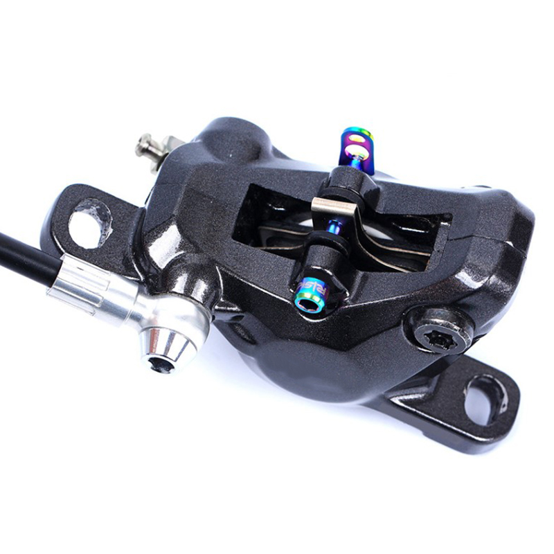 RISK 2Pcs Titanium Caliper Bolts Ultralight Bicycle Oil Disc Brake Pads ...
