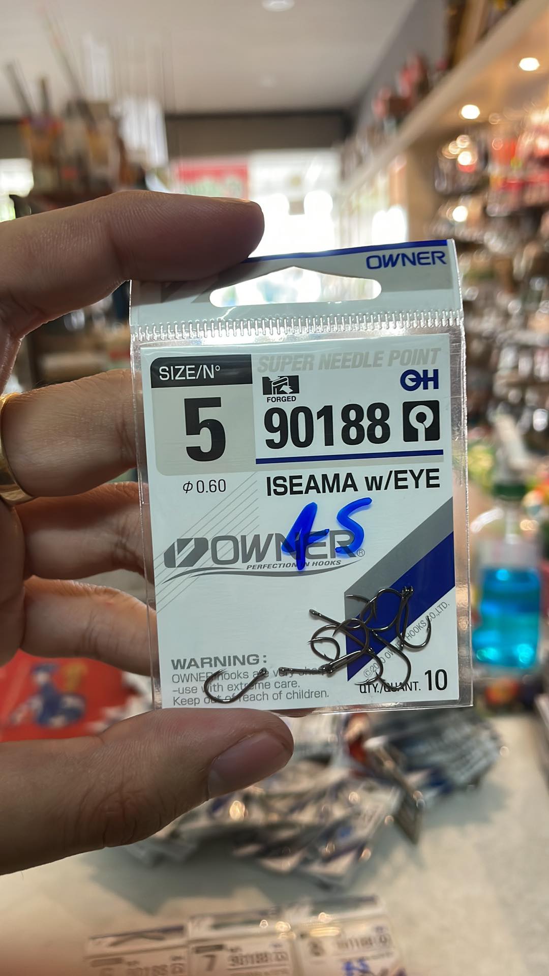 ตัวเบ็ดโอเนอร์90188 OWNER Iseama W/EYE ตูดห่วง แข็งแรง ทนทาน จากญี่ปุ่น - Fishing9999 - ThaiPick